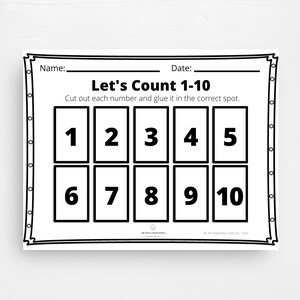 Let's Count 1 to 100 Printable Worksheets - Etsy