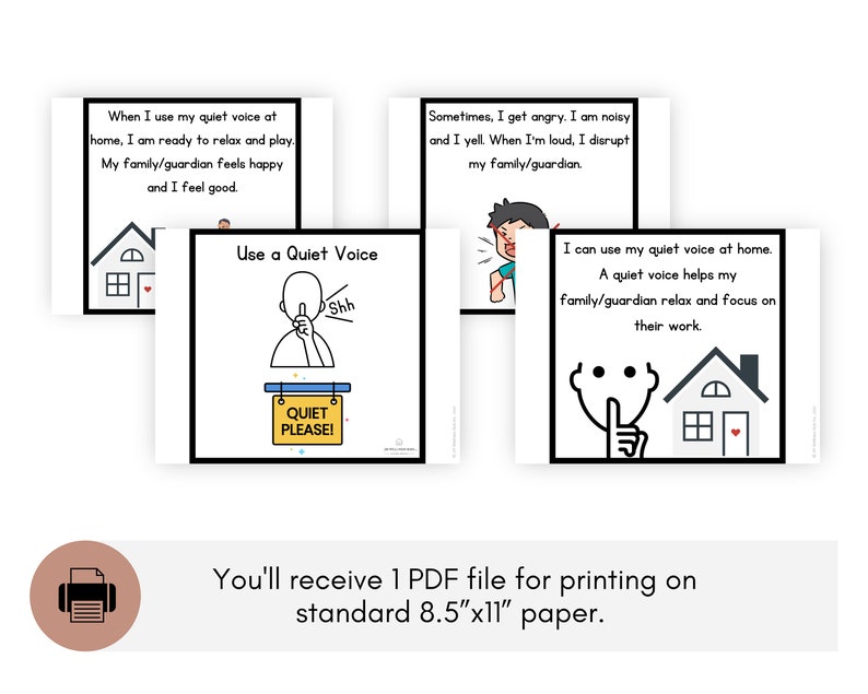 Quiet Voice Printable Social Story - Etsy