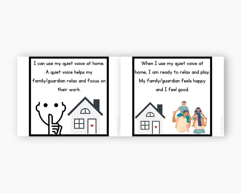 Quiet Voice Printable Social Story - Etsy