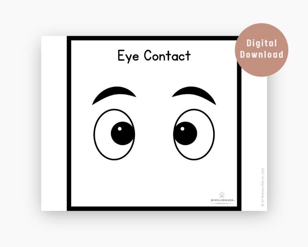 Eye Contact Printable Social Story - Etsy