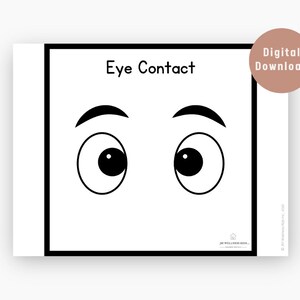 Eye Contact Printable Social Story - Etsy