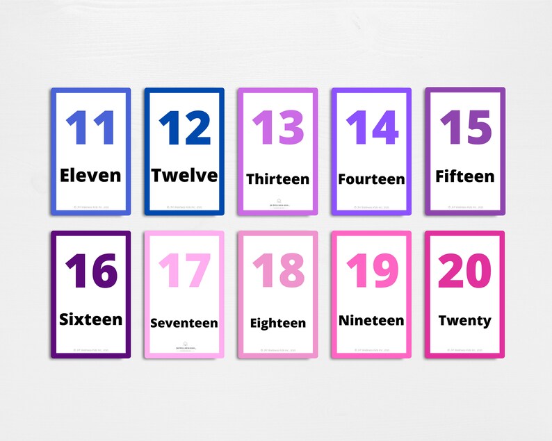 Printable Number Flash Cards 1 to 100 - Etsy