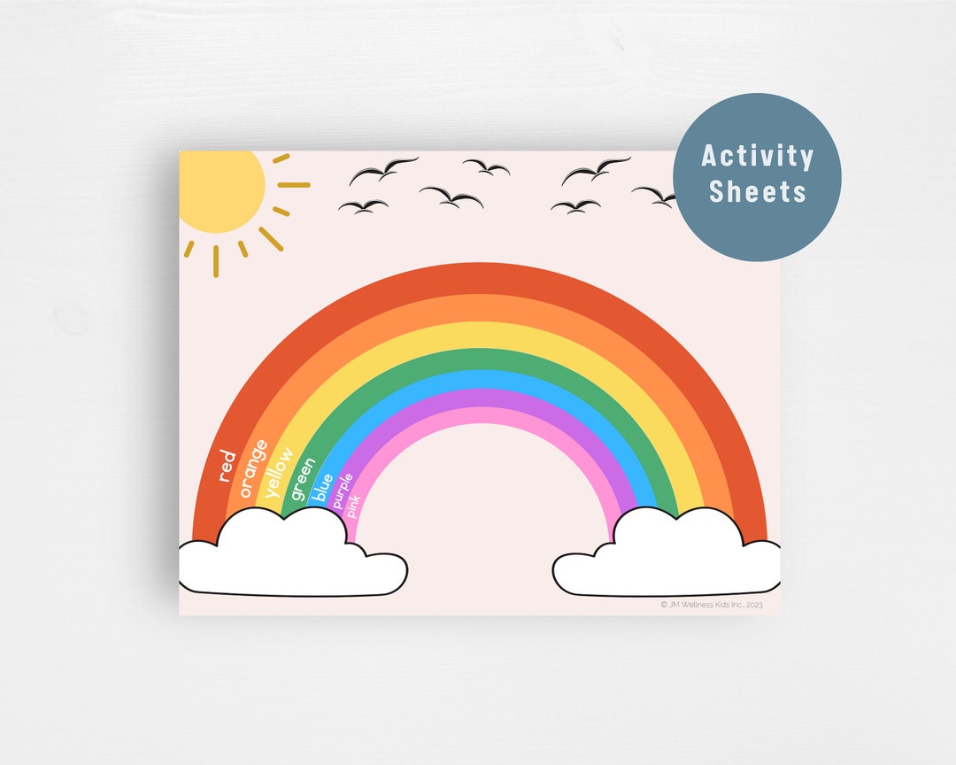 Printable Rainbow Busy Book Activity Sheets - Etsy