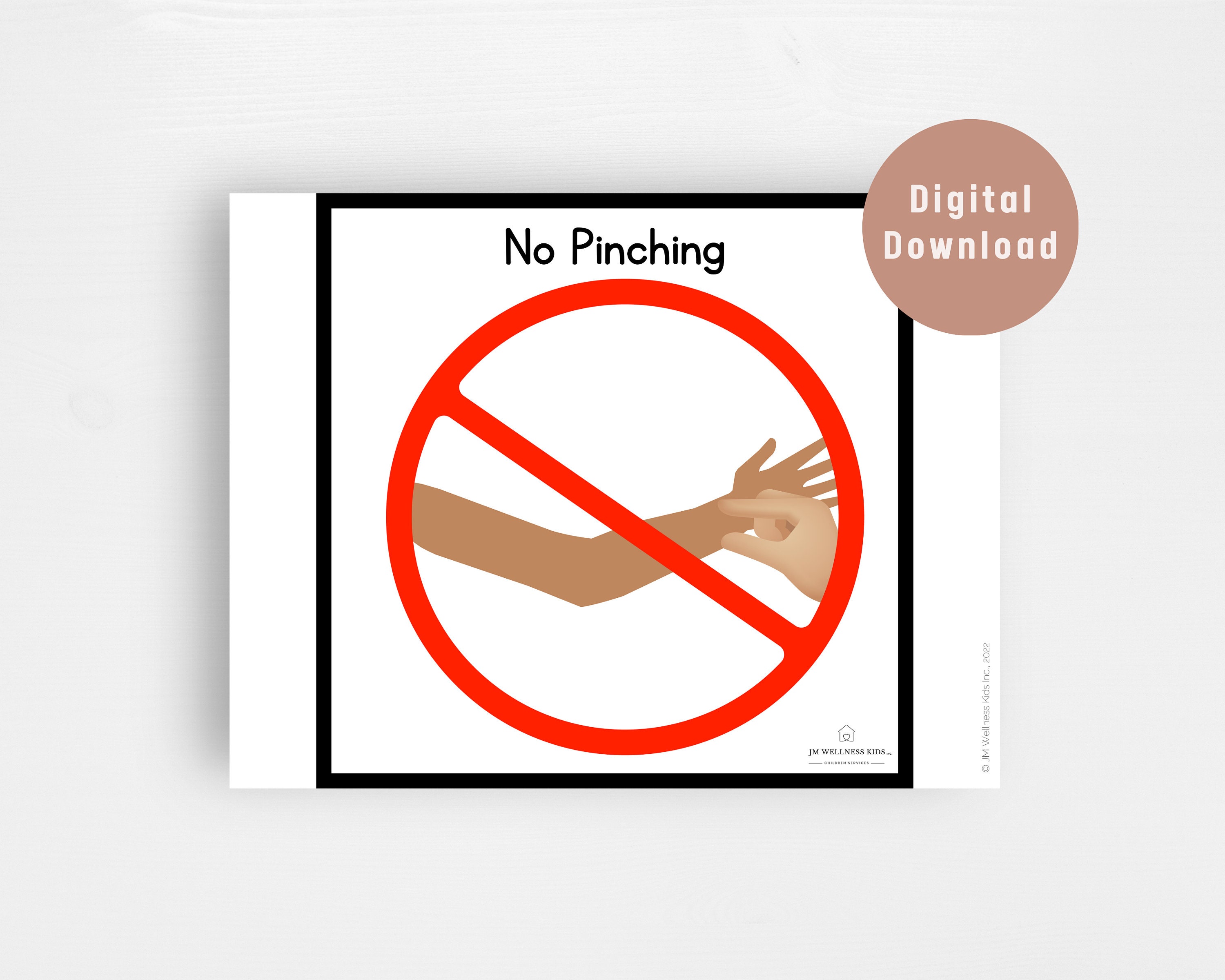 No Pinching Printable Social Story - Etsy
