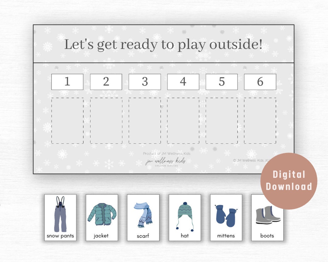 Winter Clothing Checklist for Kids - Etsy