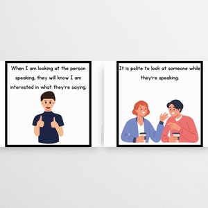 Eye Contact Printable Social Story - Etsy