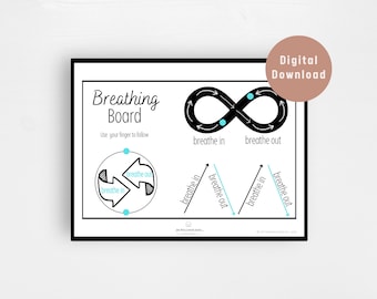 Spiral Circle Breathing Board Wooden Mindfulness Montessori Kids Calm ...