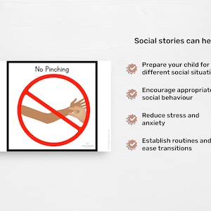 No Pinching Printable Social Story - Etsy