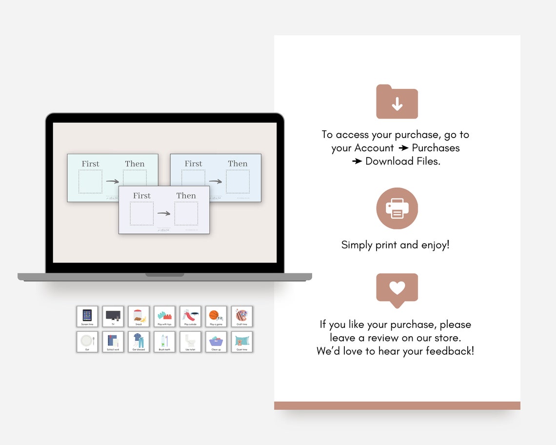 Printable First Then Visual Board - Etsy