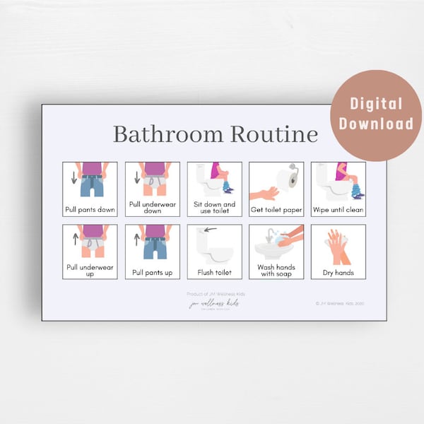 Visual Bathroom Schedule - Etsy