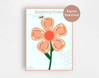 Mindful Breathing Smell the Flower, Blow Out the Candle - Etsy