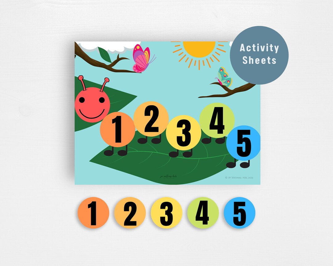 Caterpillar Number Match 1 to 100 Worksheets - Etsy
