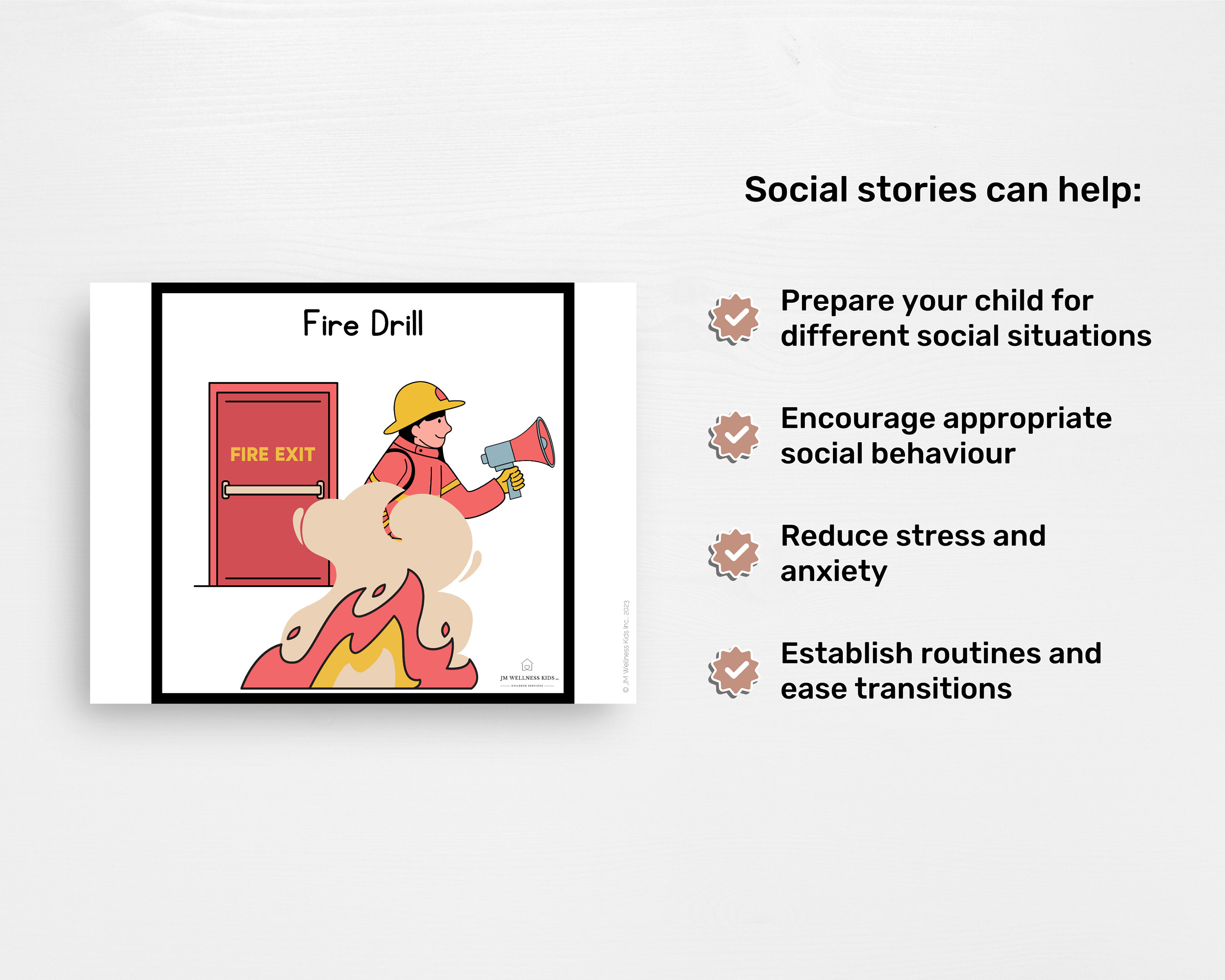Fire Drill Printable Social Story - Etsy