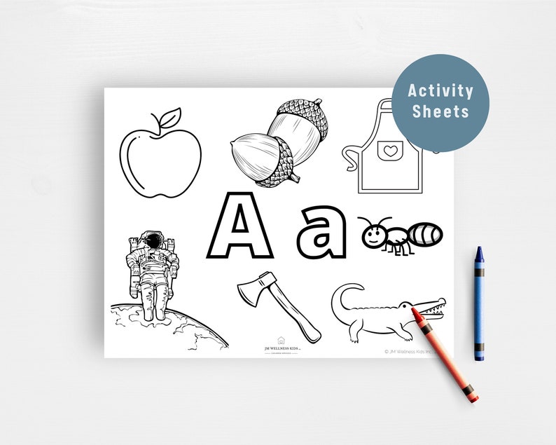 Printable Alphabet Coloring Pages - Etsy