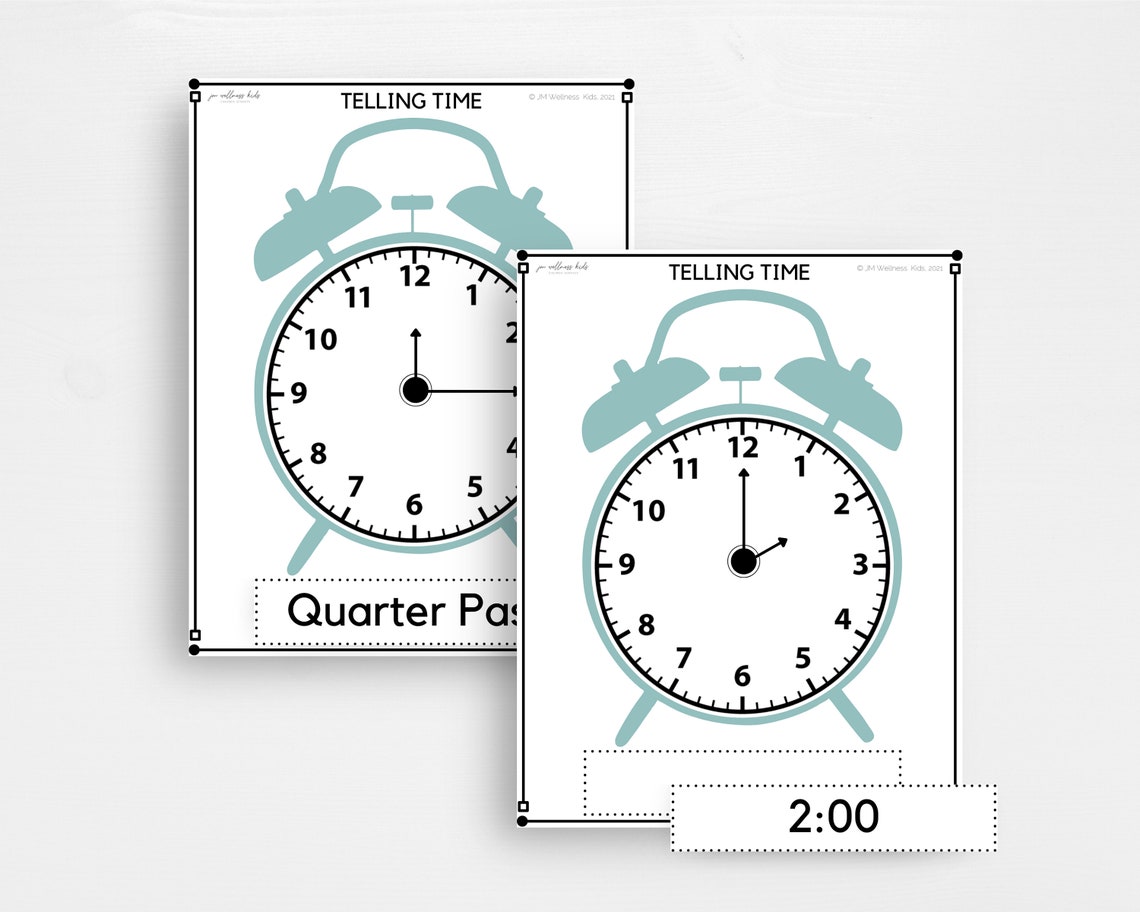 Telling Time Printable Worksheets - Etsy