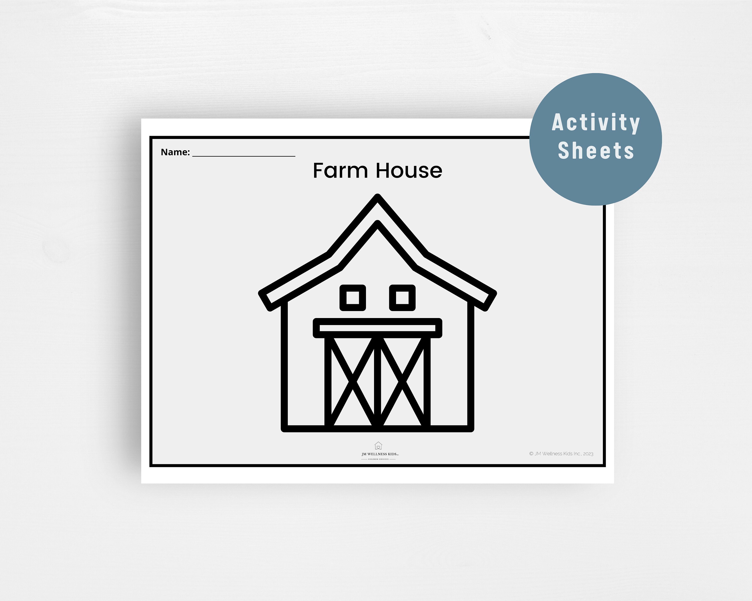 Printable Farm House Activity Sheets - Etsy