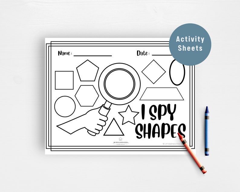 I Spy Shapes Printable Worksheets - Etsy