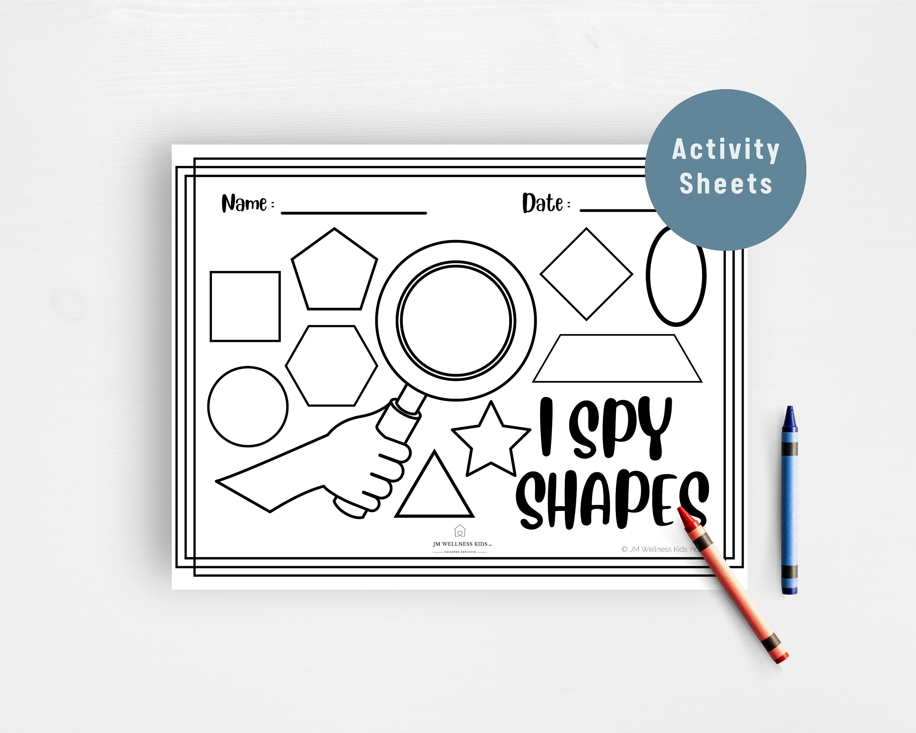 I Spy Shapes Printable Worksheets - Etsy
