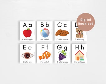 ABC Alphabet Flash Cards Printable, Printable Affirmation Cards for ...