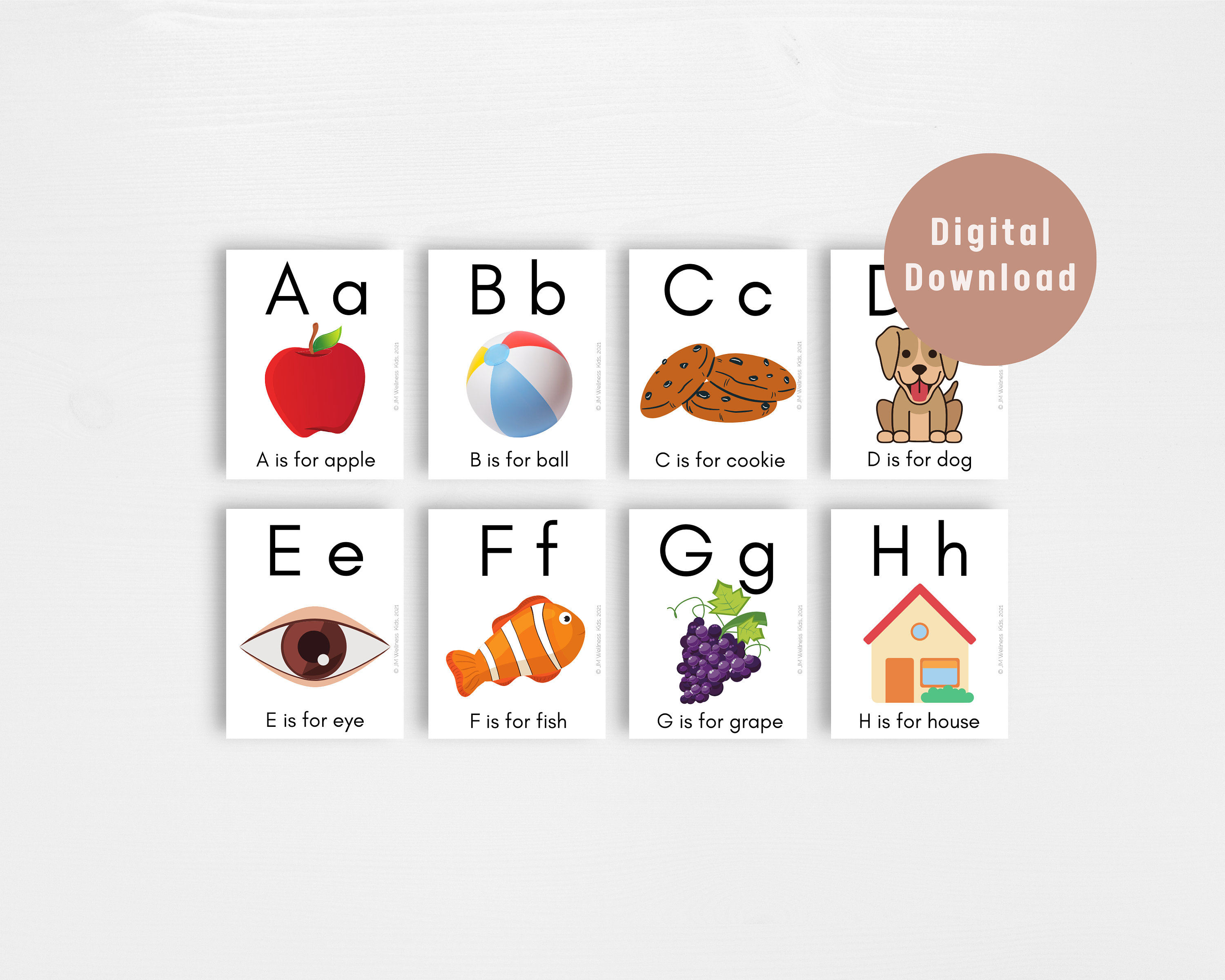Printable Alphabet Flash Cards - Etsy