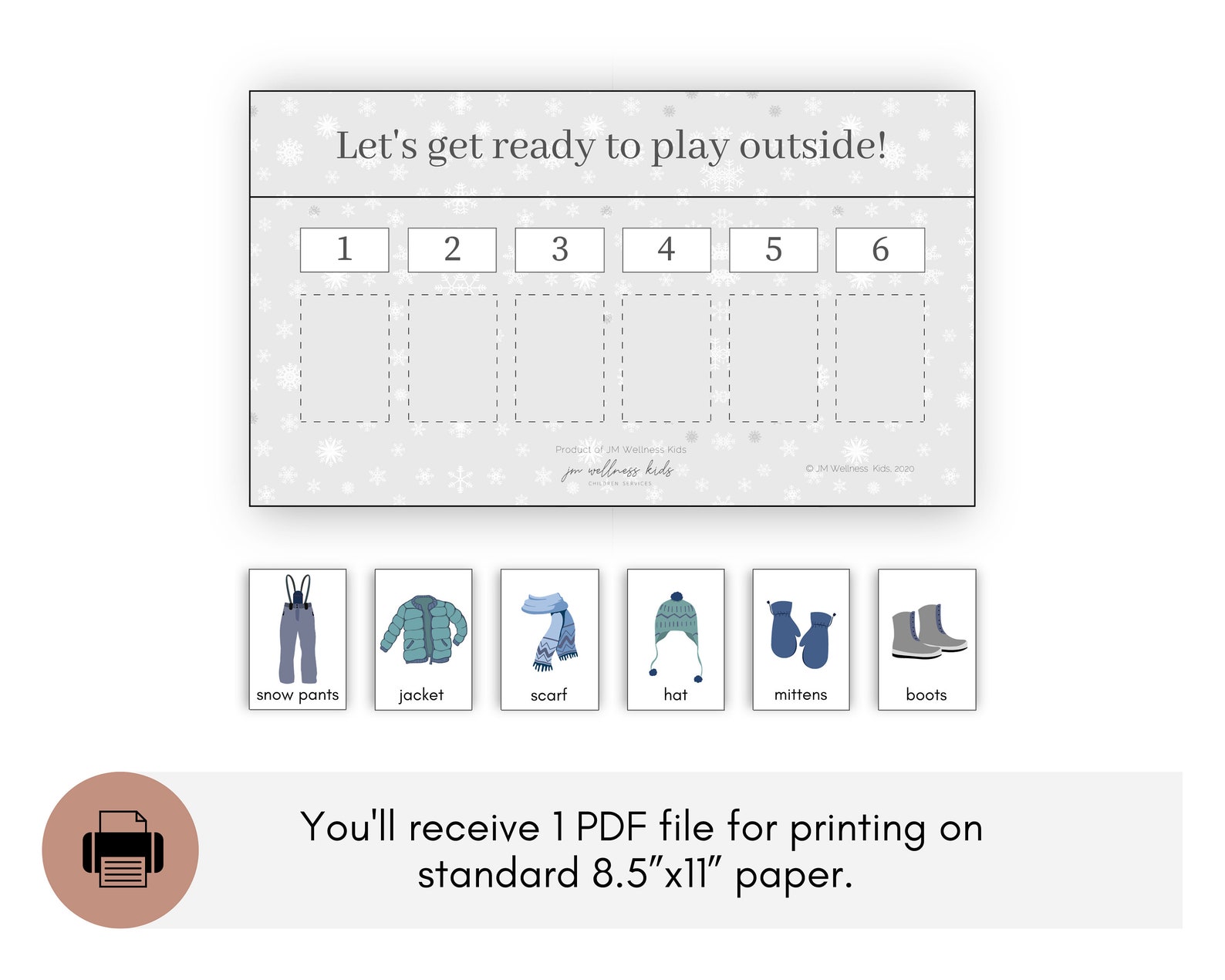 Winter Clothing Checklist for Kids - Etsy