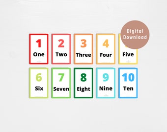 Number Flash Cards, 100 Printable Numbers 1-100 Flashcards, Preschool ...