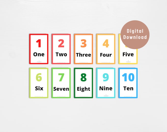Printable Number Flash Cards 1 to 100 - Etsy