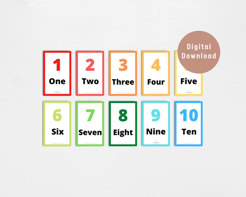 Printable Number Flash Cards 1 to 100 - Etsy