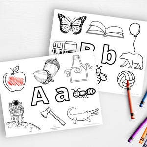 Printable Alphabet Coloring Pages - Etsy