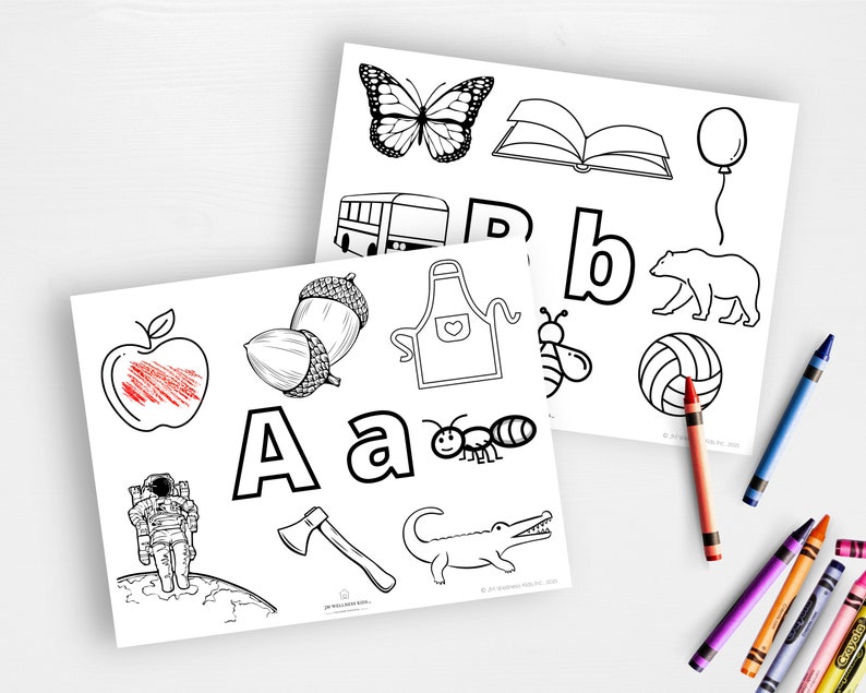 Printable Alphabet Coloring Pages - Etsy