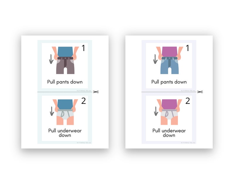 Printable Bathroom Routine and Toilet/potty Training Flash - Etsy