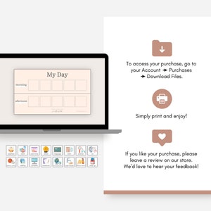 Printable School Day Visual Schedule for Kids (peach) - Etsy Canada