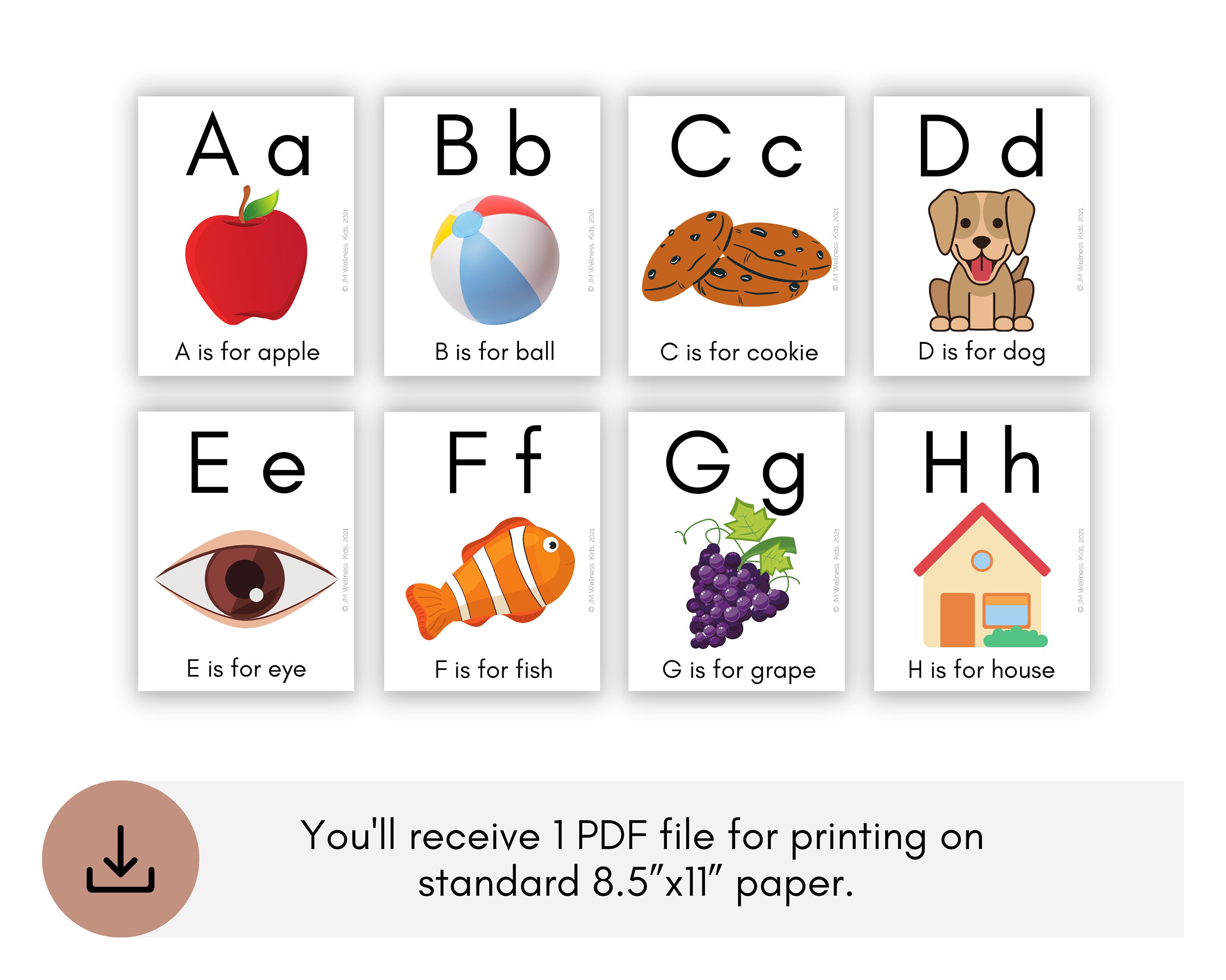 Printable Alphabet Flash Cards - Etsy