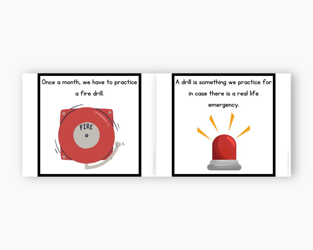 Fire Drill Printable Social Story - Etsy