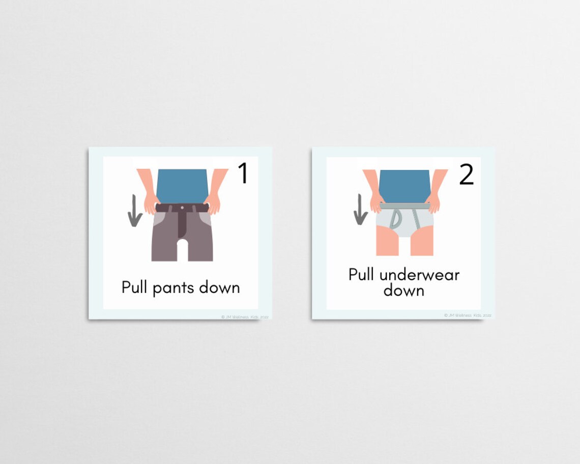 Printable Bathroom Routine and Toilet/potty Training Flash Cards - Etsy