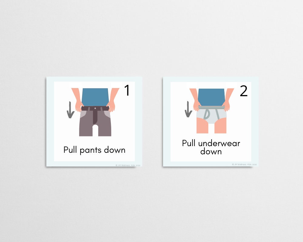 Printable Bathroom Routine and Toilet/potty Training Flash Cards - Etsy