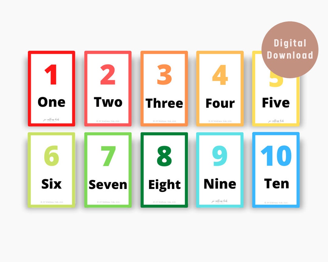 Printable Number Flash Cards 1 to 100 - Etsy