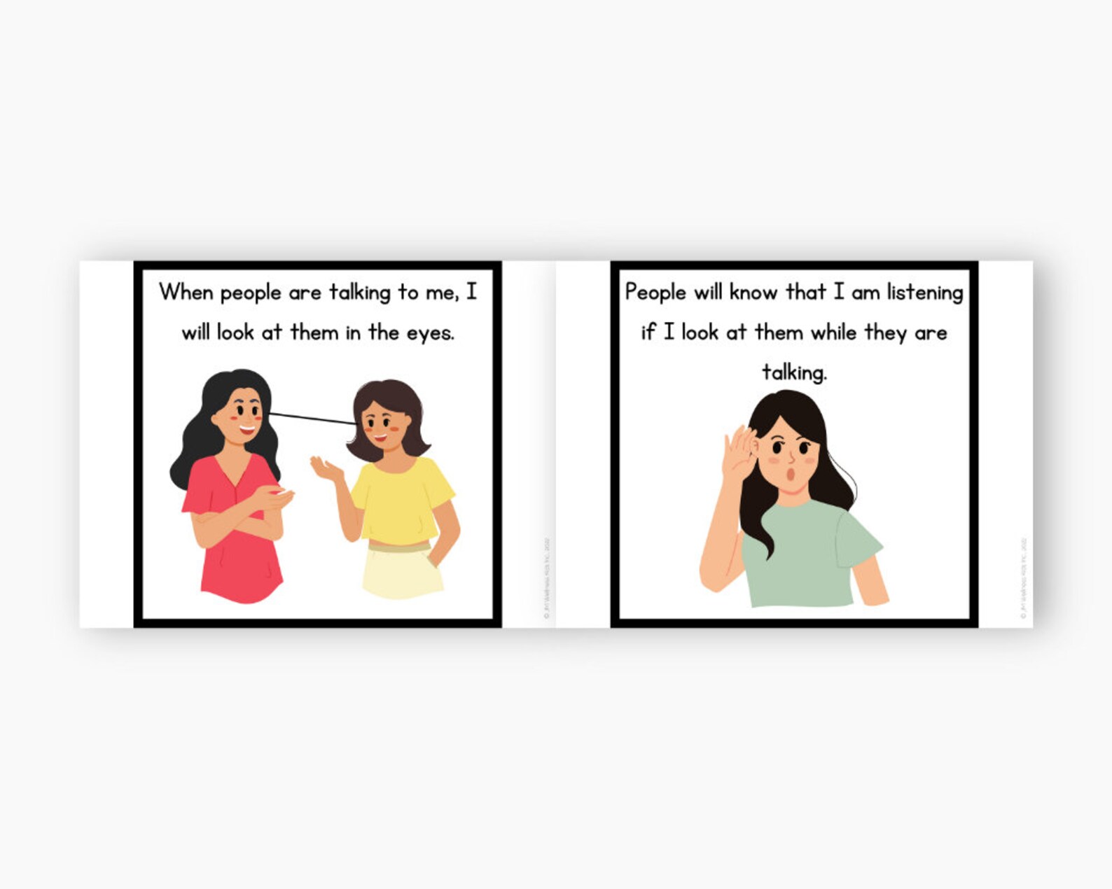 Eye Contact Printable Social Story - Etsy