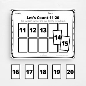 Let's Count 1 to 100 Printable Worksheets - Etsy