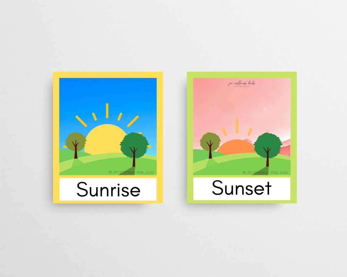 Printable Weather and Time of Day Flash Cards - Etsy