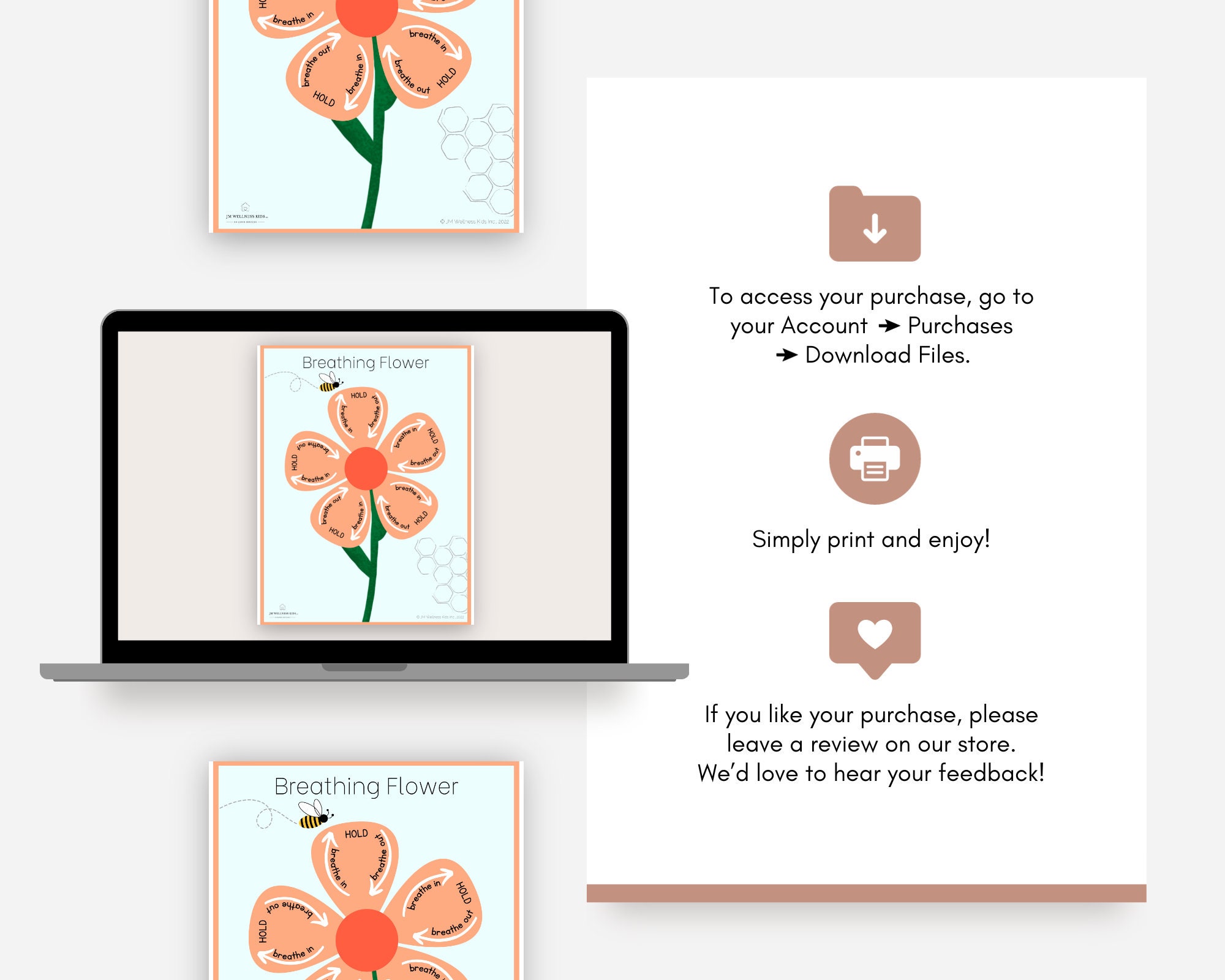 Printable Flower Breathing Activity - Etsy