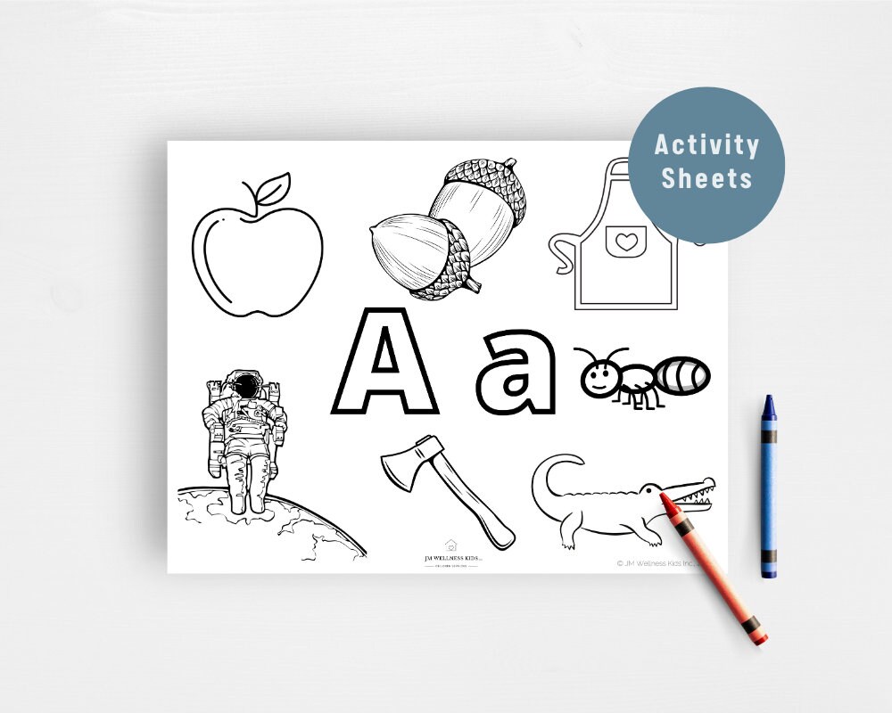 Printable Alphabet Coloring Pages - Etsy