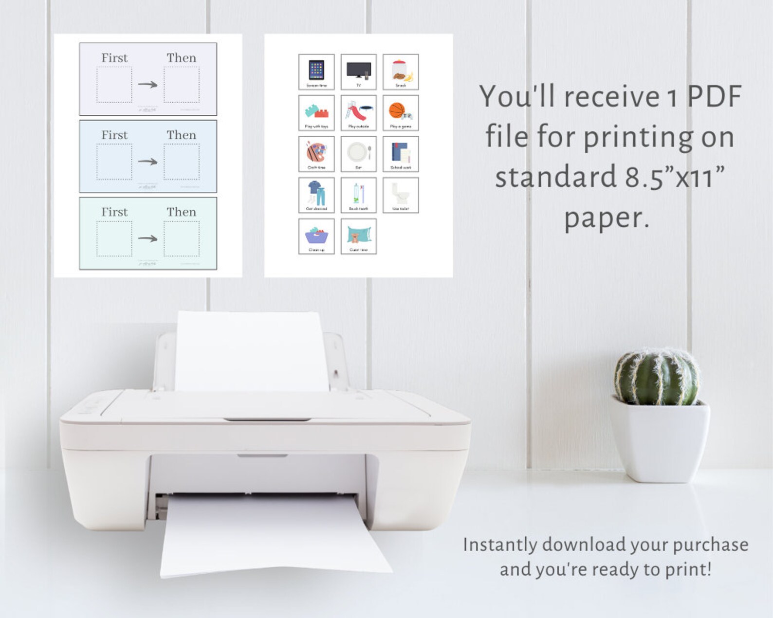 Printable First Then Visual Board - Etsy
