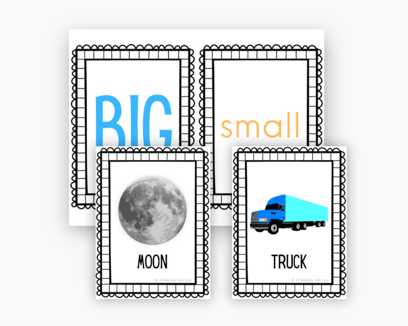 Printable Big Vs. Small Flash Cards - Etsy Canada