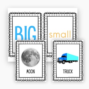 Printable Big Vs. Small Flash Cards - Etsy Canada