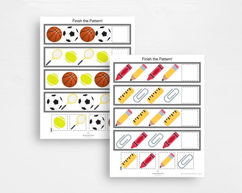 Finish the Pattern Printable Worksheets - Etsy