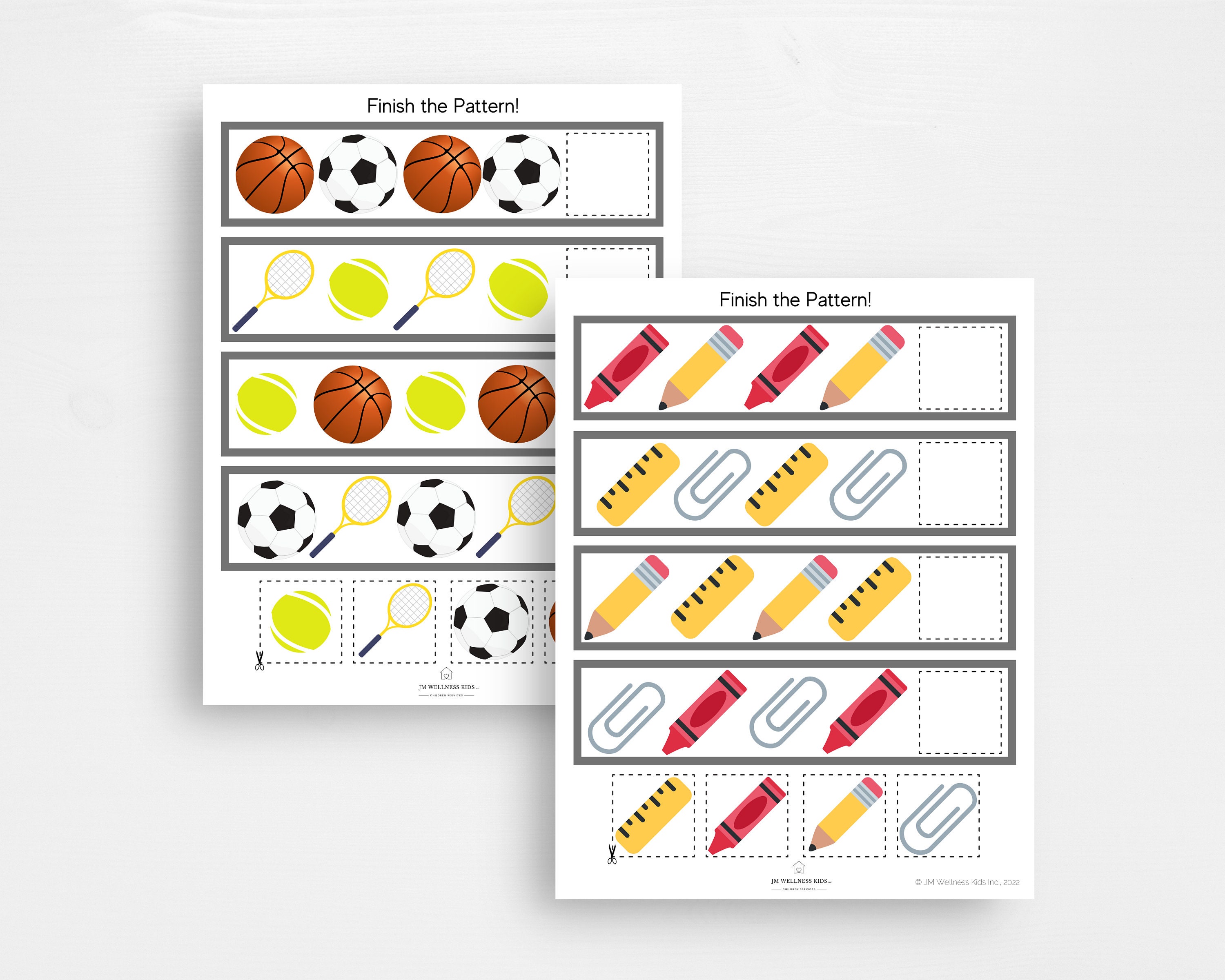 Finish the Pattern Printable Worksheets - Etsy