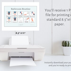 Printable Bathroom Routine and Toilet/potty Training Visual - Etsy