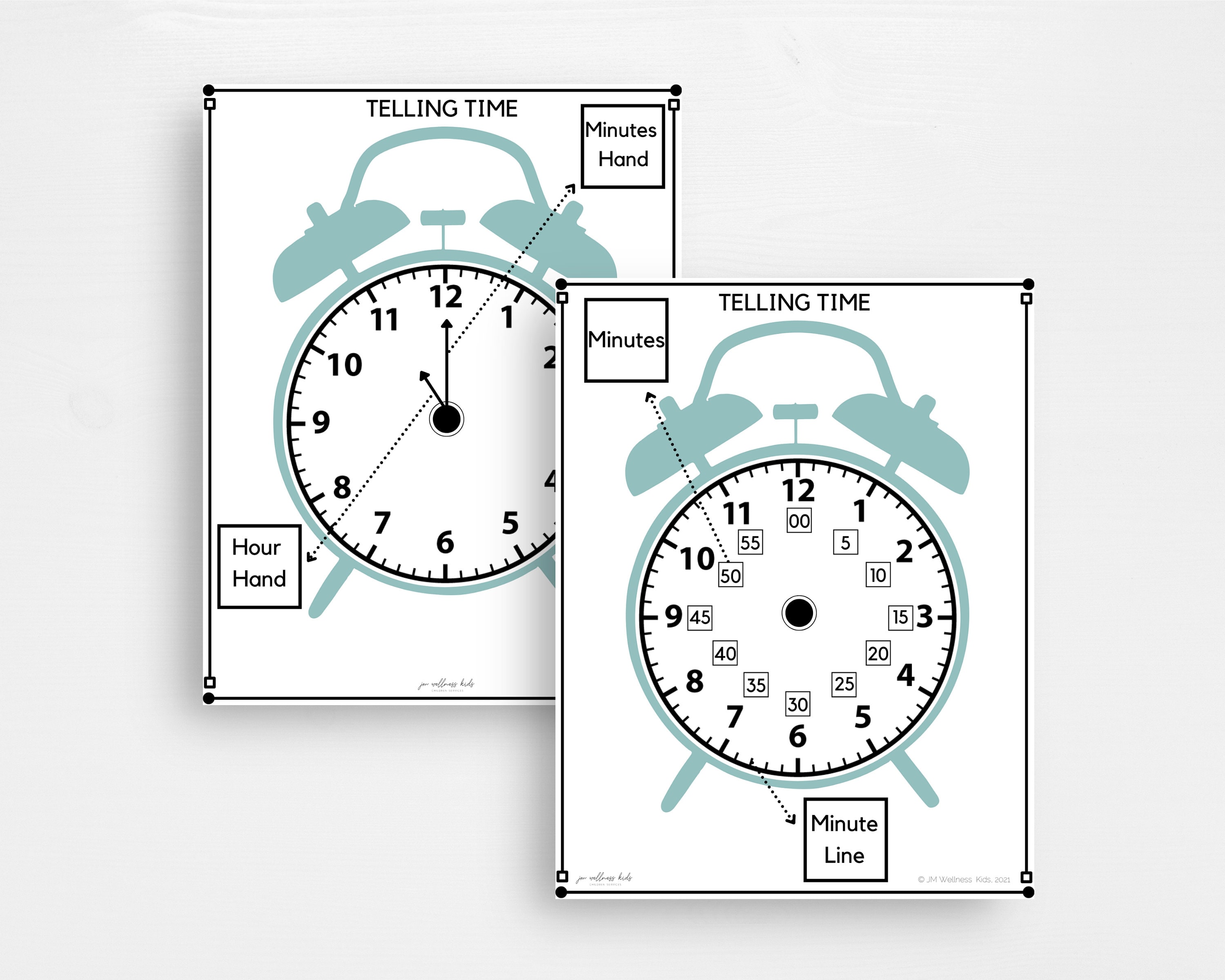 Telling Time Printable Worksheets - Etsy
