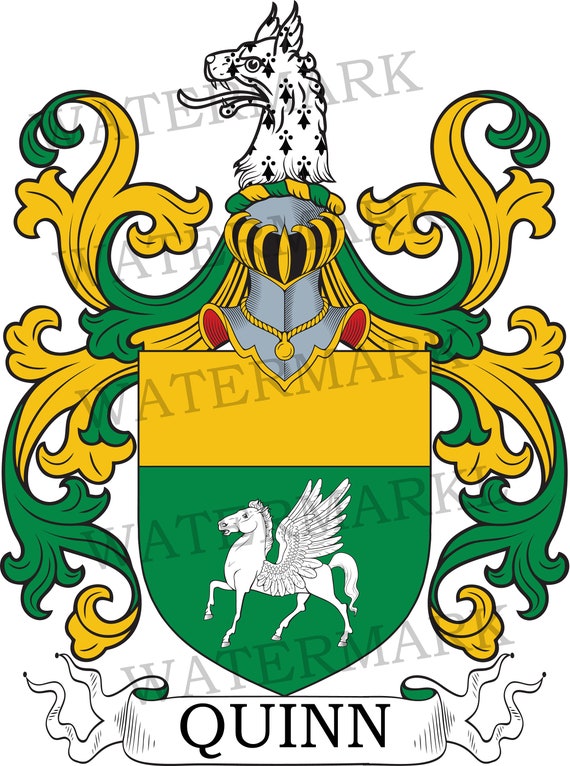 Quinn Family Crest Digital Download Quinn Coat of Arms JPG - Etsy